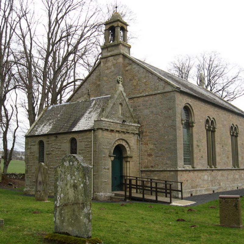 Bonkyl Kirk - Medieval church in Scottish Borders, United Kingdom.