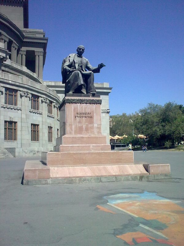 Alexander Spendiaryan's monument - Bronze and granite sculpture in ...