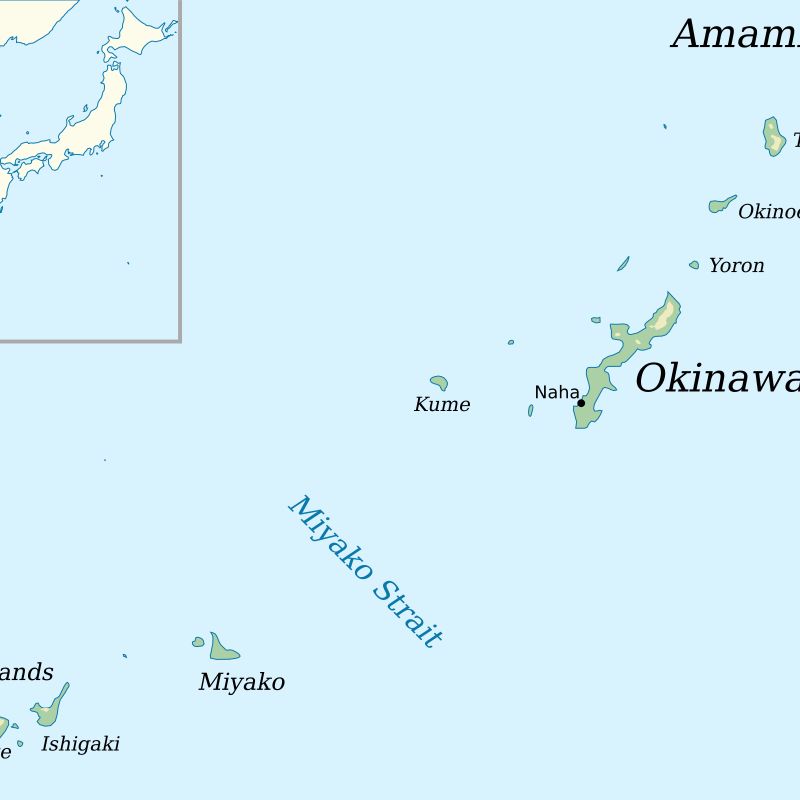 Miyako Strait - Maritime strait between Miyako and Okinawa Islands, Japan