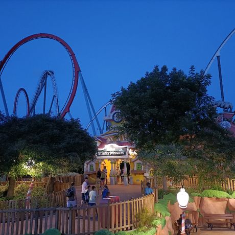 Red Force - Steel roller coaster in PortAventura World, Salou, Spain.