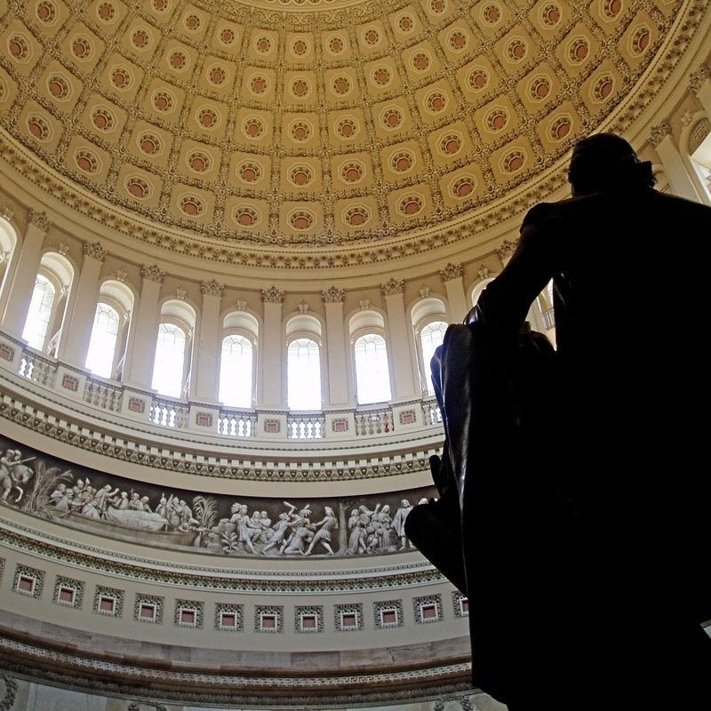 United States Capitol rotunda - Neoclassical dome in Capitol Hill ...